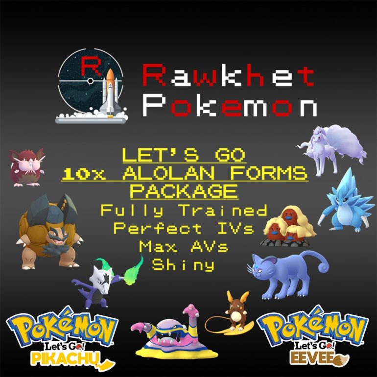 Buy all SHINY Alolan Form Pokemon! - Rawkhet Pokemon